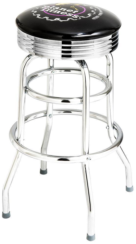 Chrome Logo Bar Stool - 1971 - Richardson Seating CO